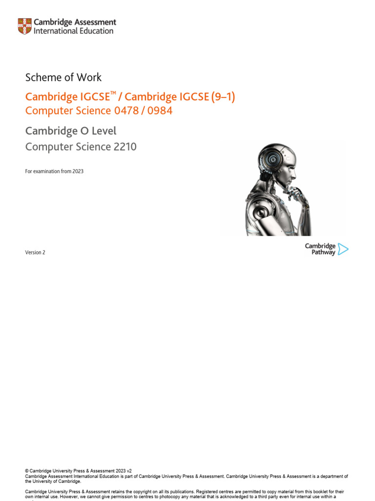 0478 Scheme of Work (For Examination From 2023) | PDF | Logic Gate ...