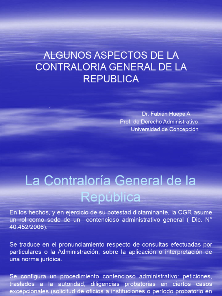 CONTRALORIA GENERAL DE LA REPUBLICA | PDF | Judicaturas | Caso de ley