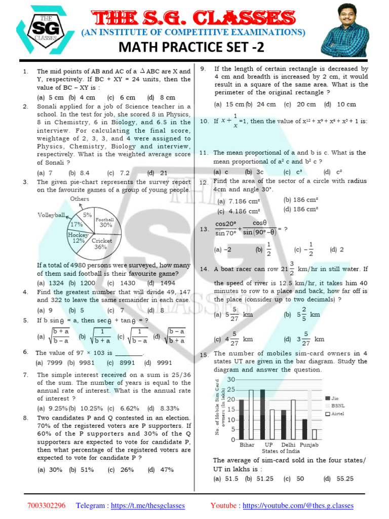 Grade 5 Math Practice Set PDF | PDF | Area | Elementary Geometry