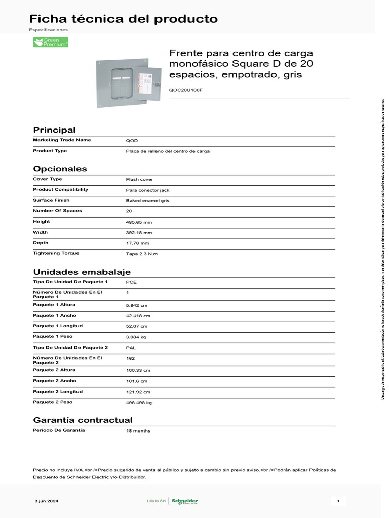 QOC20U100F FRENTE PARA Centros-de-Carga-QO120M100 | PDF | Entorno natural | Economía y medio ...