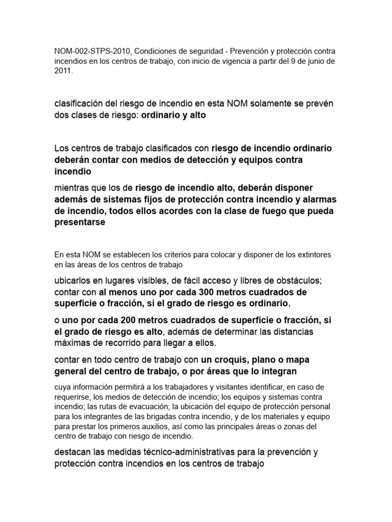 NOM 002 Detalles | PDF