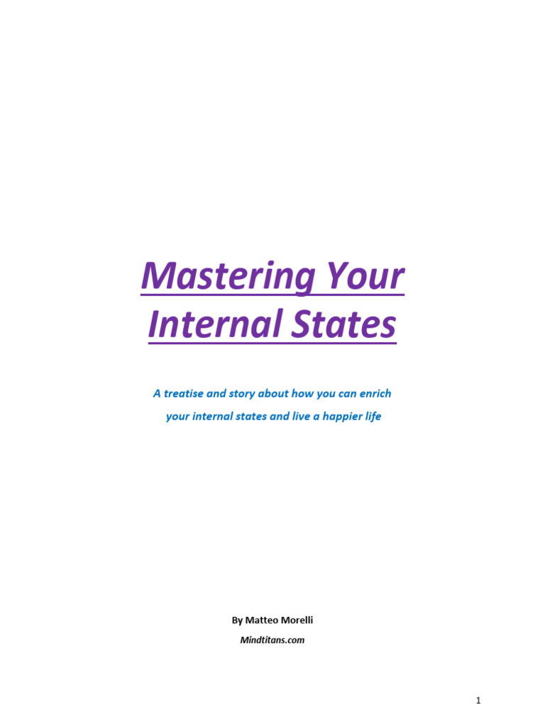Mastering Your Internal State | PDF | Feeling | Mind