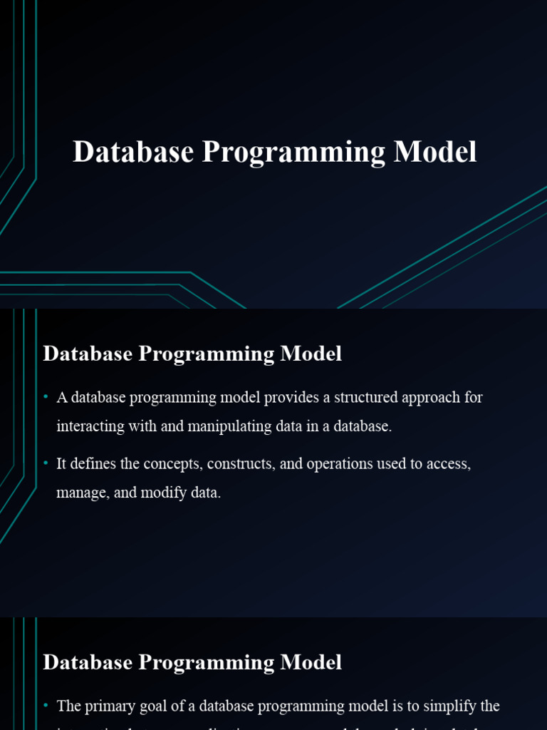 11-Database Programming Model | PDF | Conceptual Model | Data Model 11-Database Programming Model | PDF | Conceptual Model | Data Model