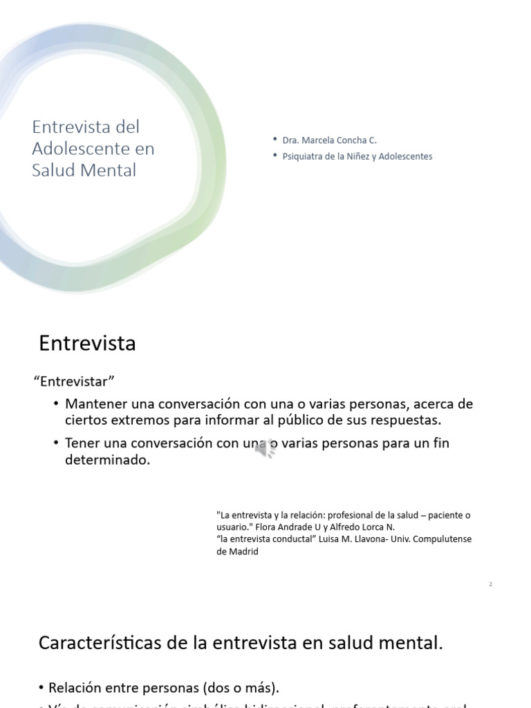 Entrevista Del Adolescente | PDF | Salud mental | Adolescencia