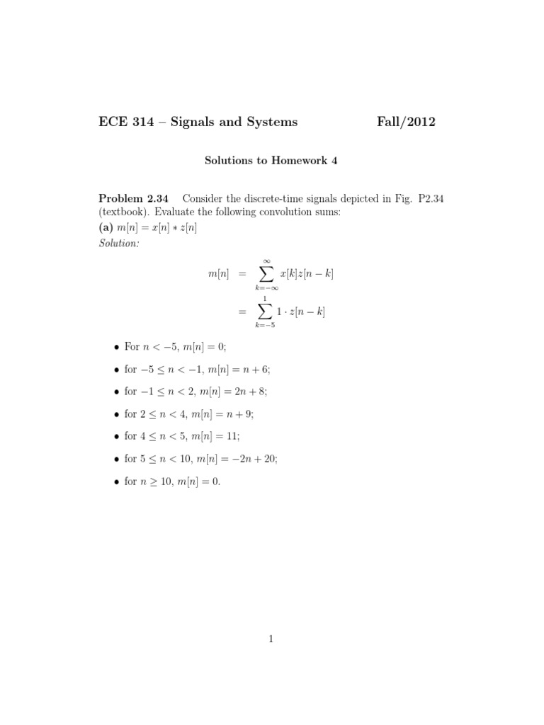 hw4 Sol F12 | PDF | Signal Processing | Algorithms