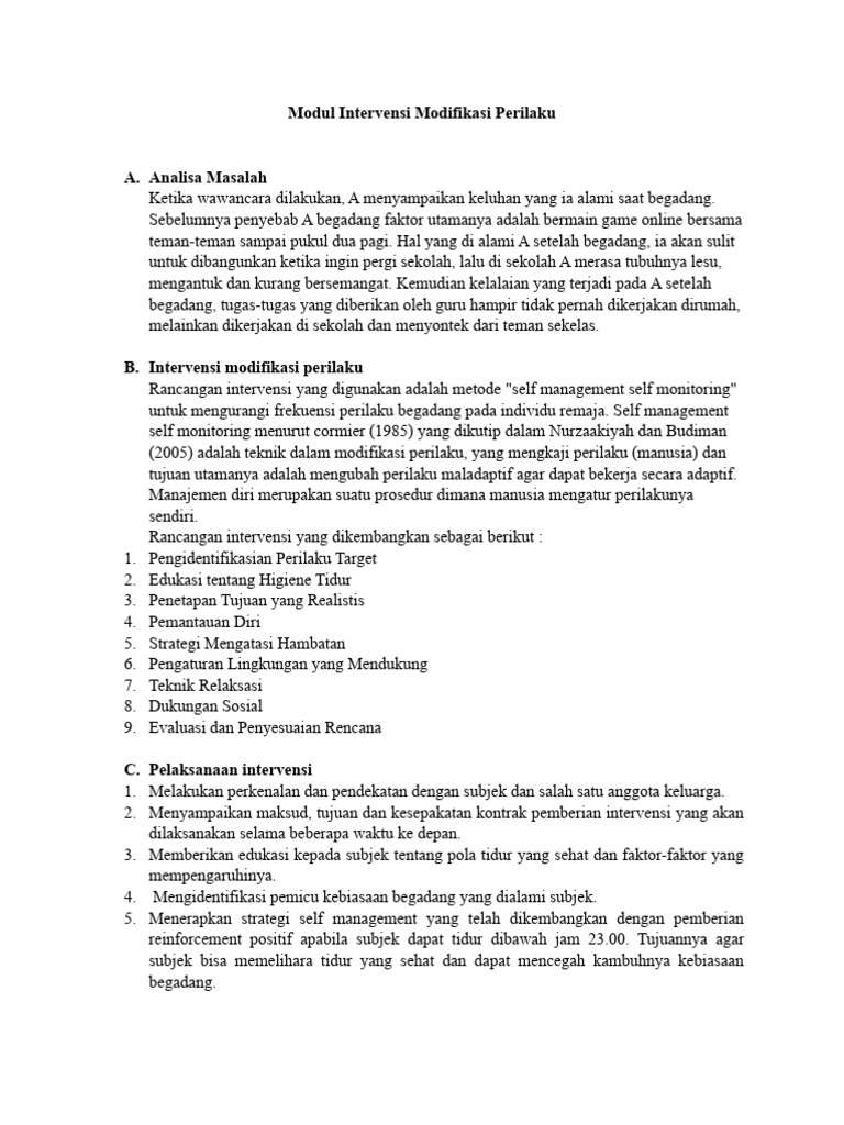 Bahan - Mentah - File - Modul - Modifikasi Perilaku | PDF