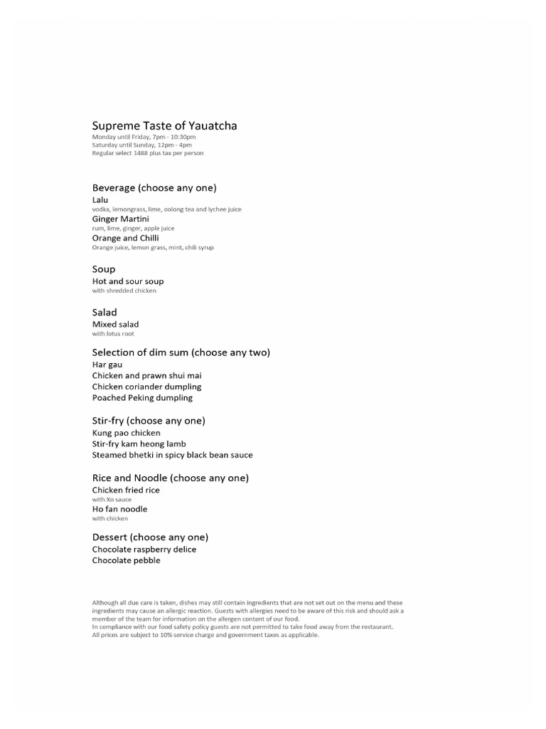 Supreme Taste of Yauatcha | PDF