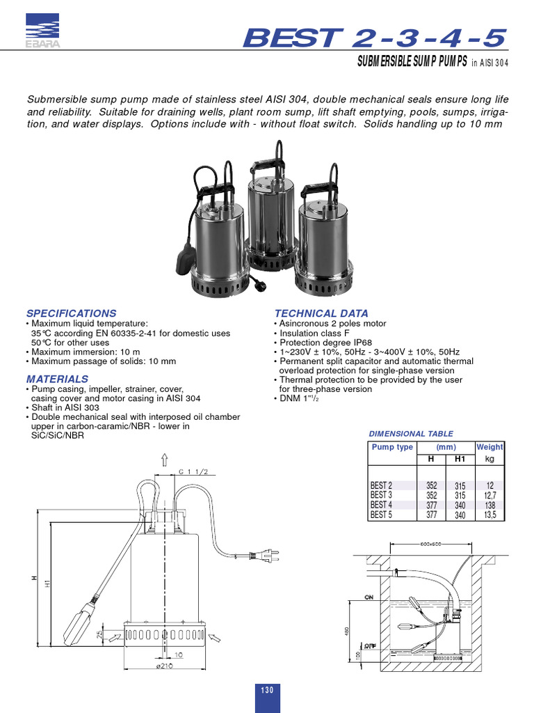 EBARA Best 2-5 | PDF