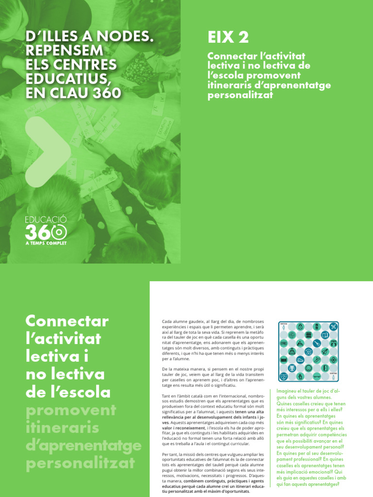 03 1 Guia Centres Educatius Eix2 Connectar Itineraris Aprenentatge | PDF