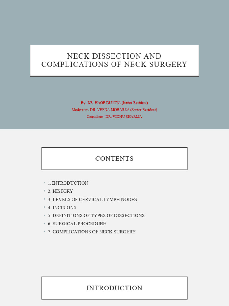 Neck Dissection | PDF | Neck | Common Carotid Artery