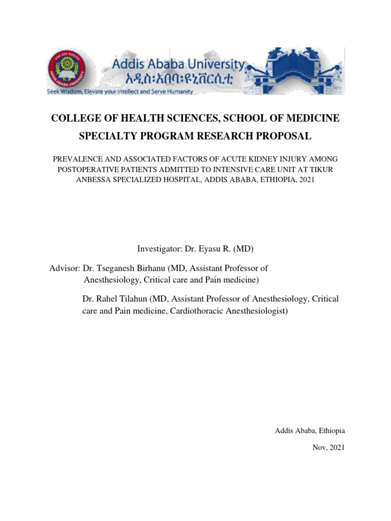 Eyasu Regassa | PDF | Chronic Kidney Disease | Diseases And Disorders