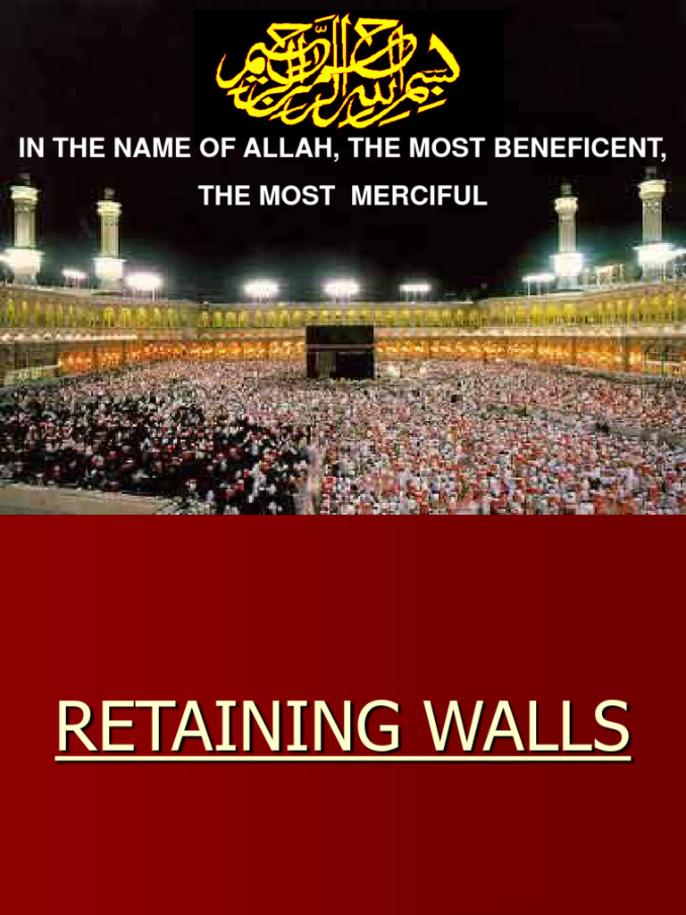 Retaining Wall Design Guide | PDF | Friction | Civil Engineering