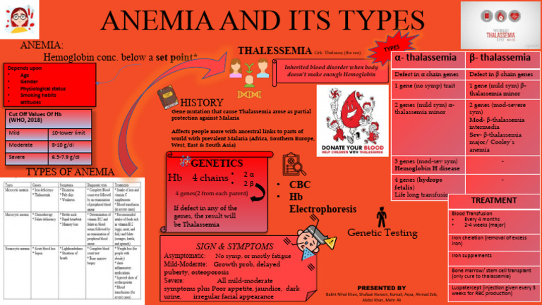 Understanding Anemia and Thalassemia Types | PDF | Anemia | Diseases ...