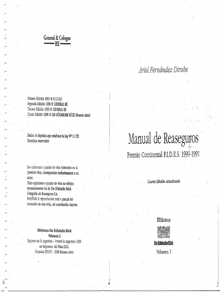 Reaseguro Manual de Reaseguros (Dirube) | PDF