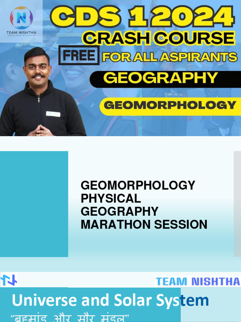 Geography, Geomorphology Part-1 | PDF | Solar System | Planets
