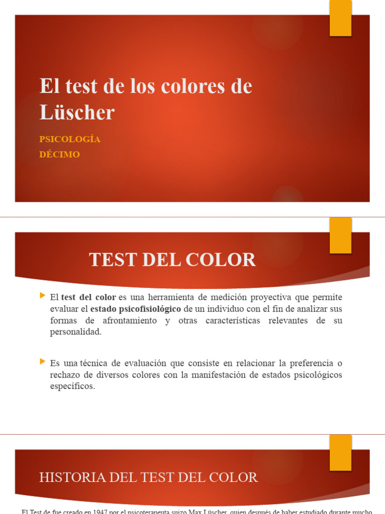 El Test de Los Colores de Lüscher | PDF | Color | Azul