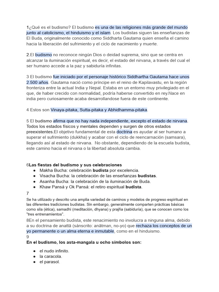 Budismo | PDF | Nirvana | Filosofía oriental