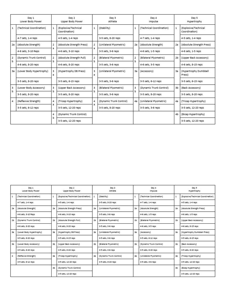 Garage Strength Template | PDF | Weight Training | Strength Training