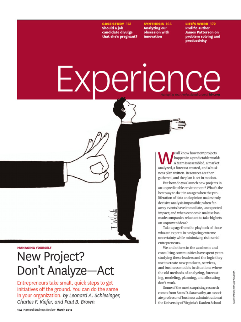 HBR New Project Dont Analyse, Act | Download Free PDF ...