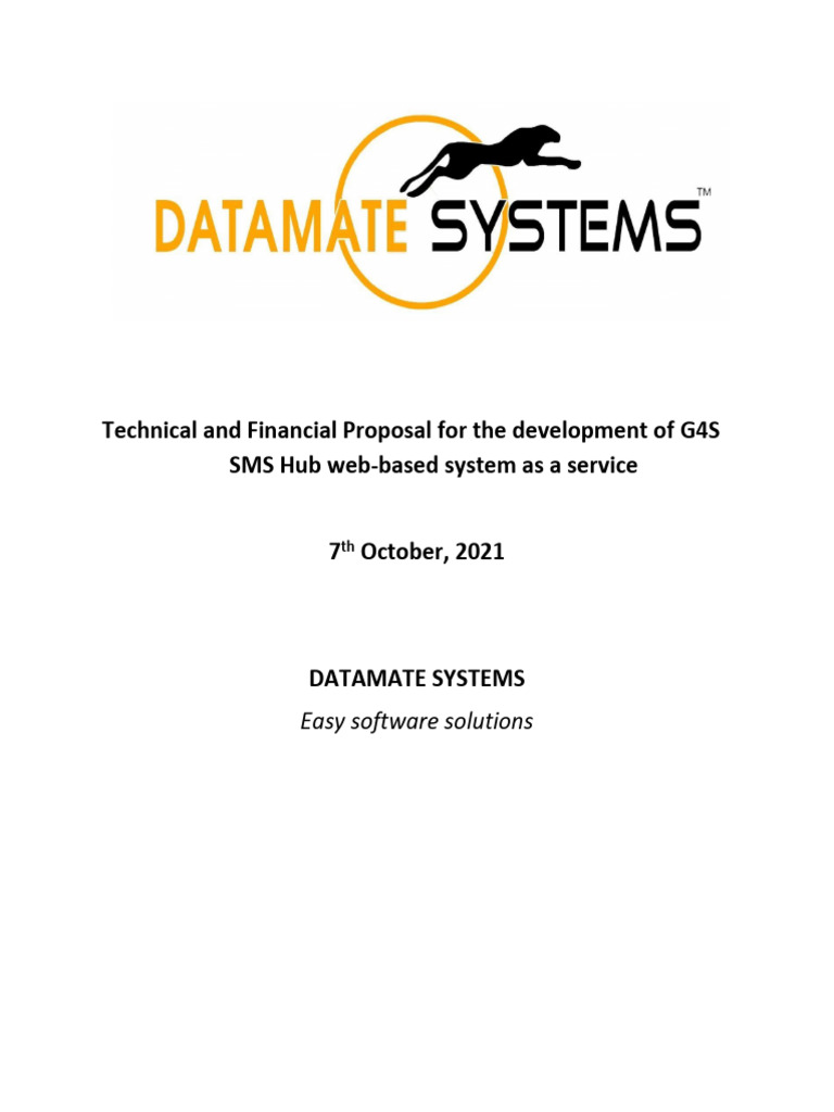G4S - SMSHUB System Proposal | PDF | Web Application | World Wide Web