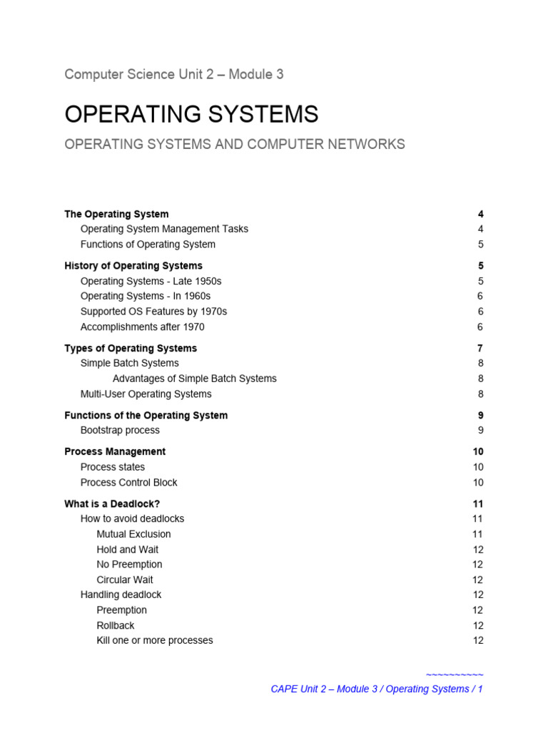 Module 3 Operating Systems | Download Free PDF | Scheduling (Computing) | Operating System