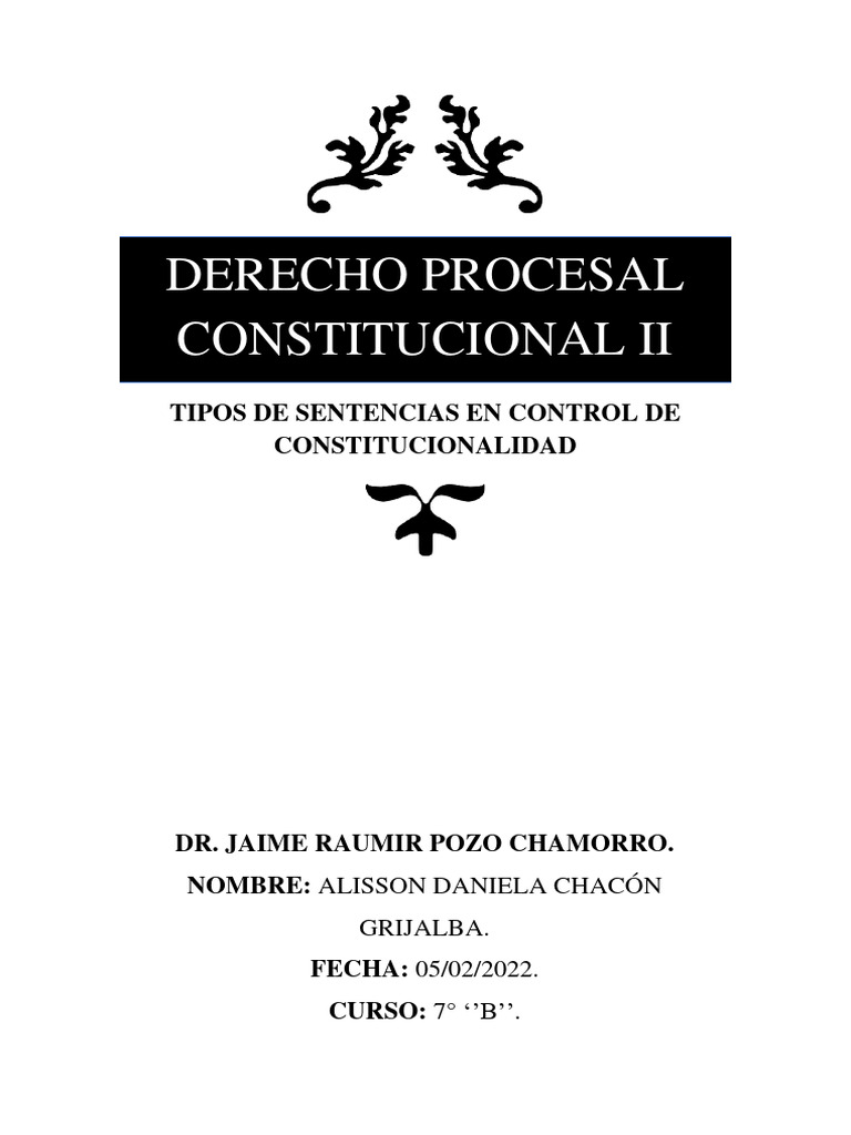 Derecho Procesal Constitucional Ii (Mapa Conceptual) | PDF