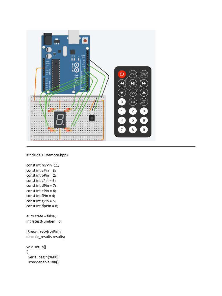Arduino IR Remote Number Display Code | PDF | Software Engineering ...