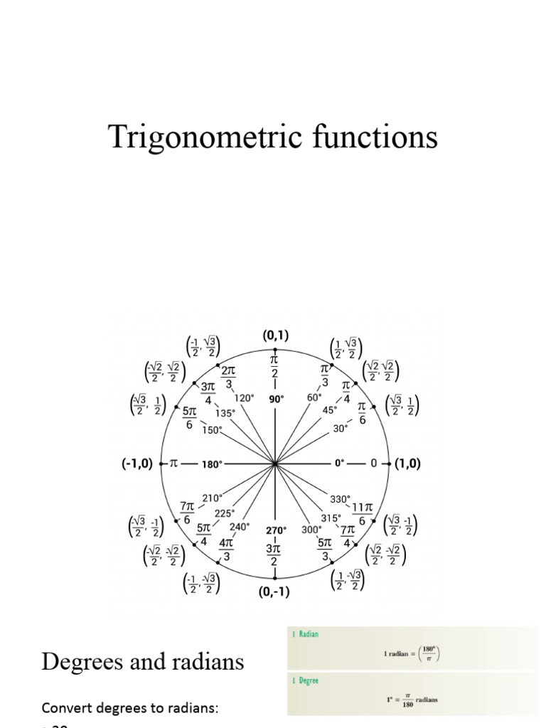 Trigonometric Functions | PDF | Trigonometric Functions | Angle