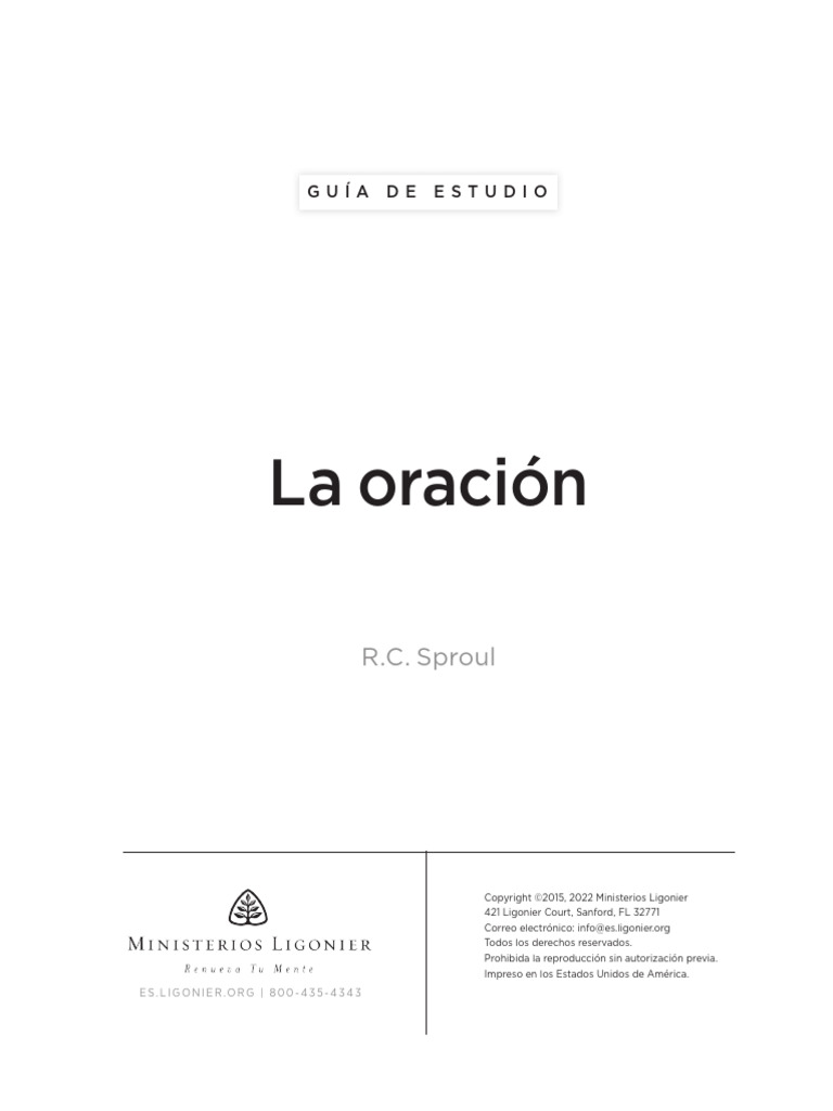 La Oracion Guia de Estudio | PDF | Oración | orador del Señor