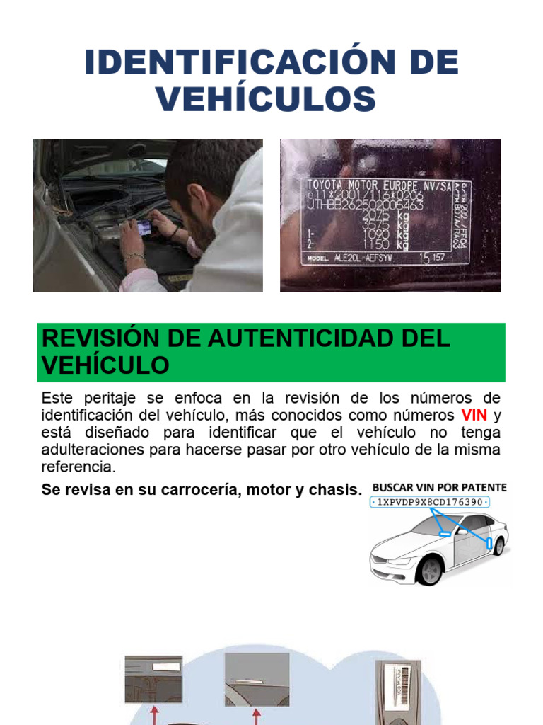 Identificación y Autenticidad del VIN | PDF | Vehículos | Vehículo de motor