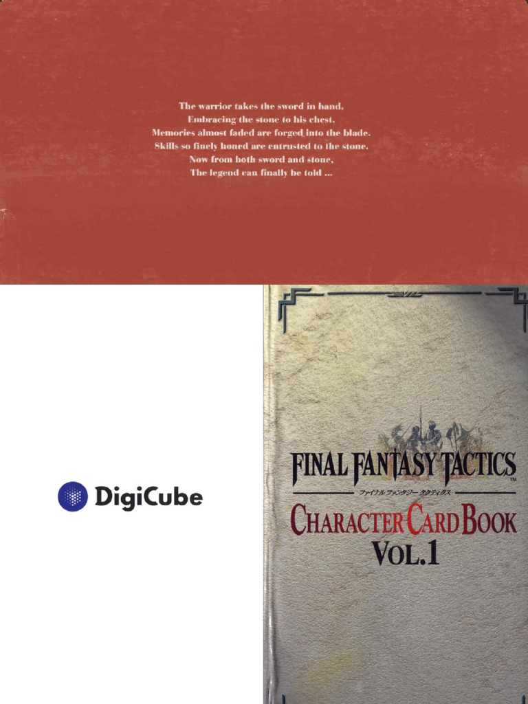 Final Fantasy Tactics Character Cards | PDF