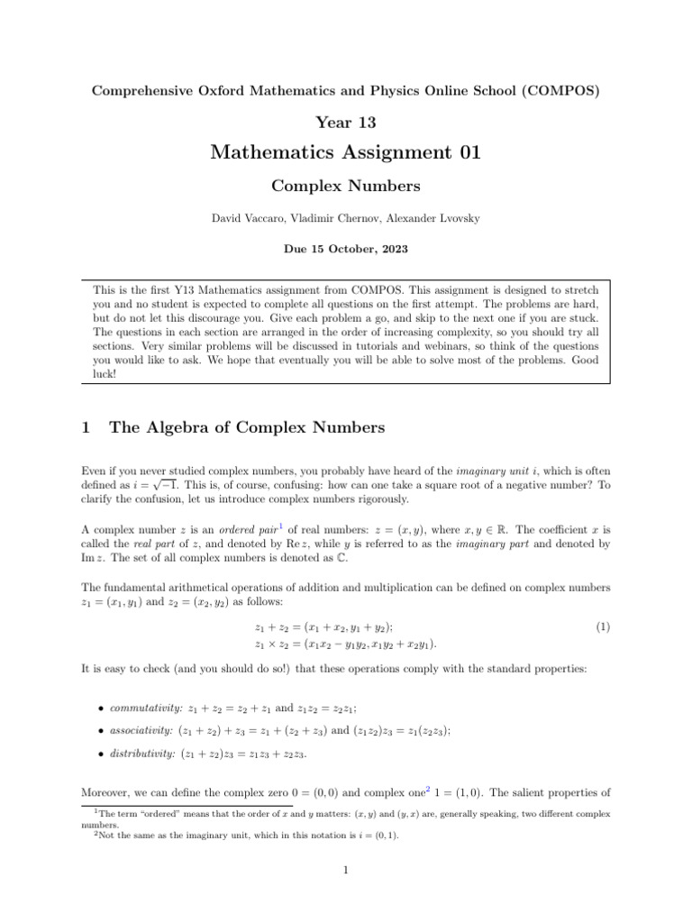 maths | PDF | Complex Number | Quadratic Equation