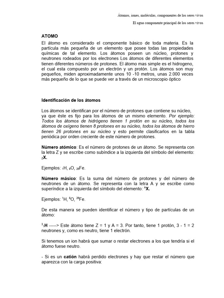 Estructura Atómica y Composición de Materia | PDF | Átomos | Protón