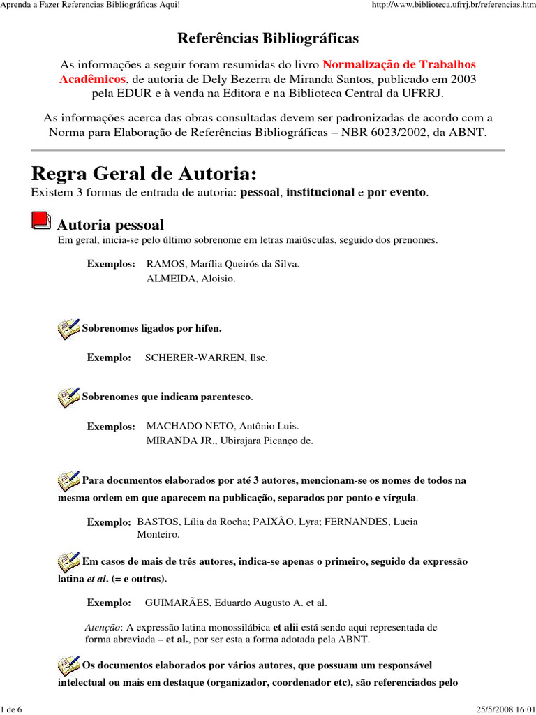 Aprenda_a_Fazer_Referencias_Bibliograficas_Aqui | Download grátis PDF | Bibliografia | Rio de ...