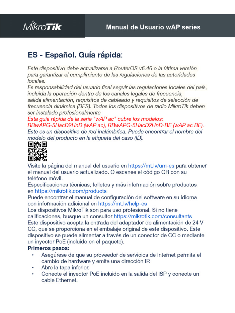 wAP Ac Series - Manual | PDF | Ieee 802.11 | Tecnología de información ...
