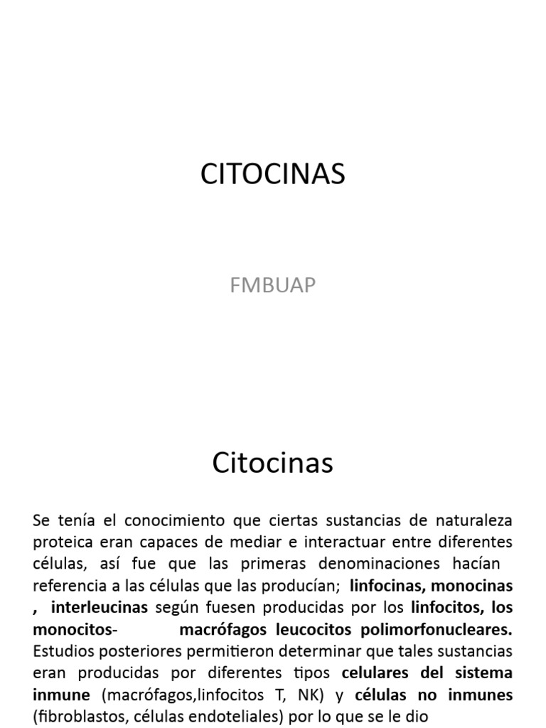 Citocinas: Función y Mecanismos | PDF | Citocina | Sistema inmune