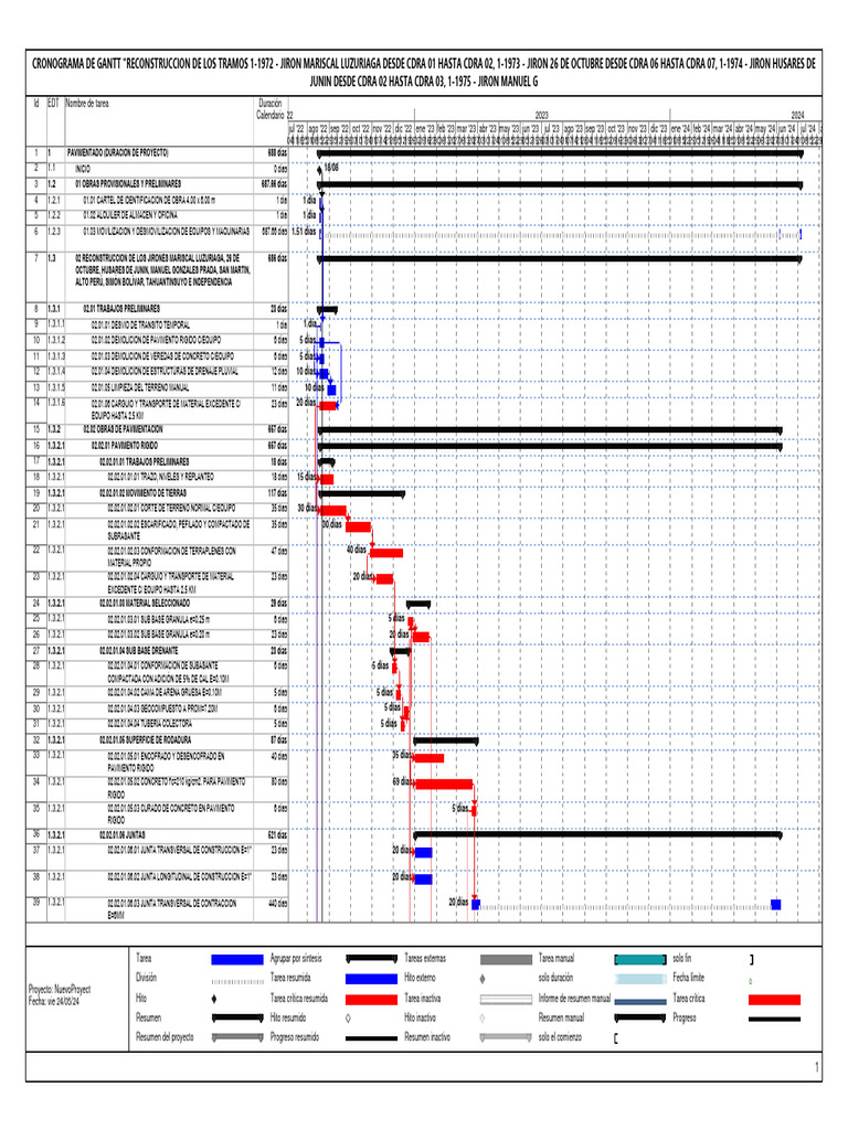 Cronograma Reprogramado | PDF | Hormigón | Elementos arquitectónicos
