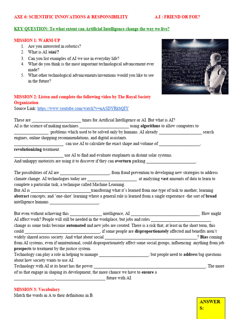 ob_cd8d21_1-ai-intro-worksheet | PDF | Artificial Intelligence | Intelligence (AI) & Semantics