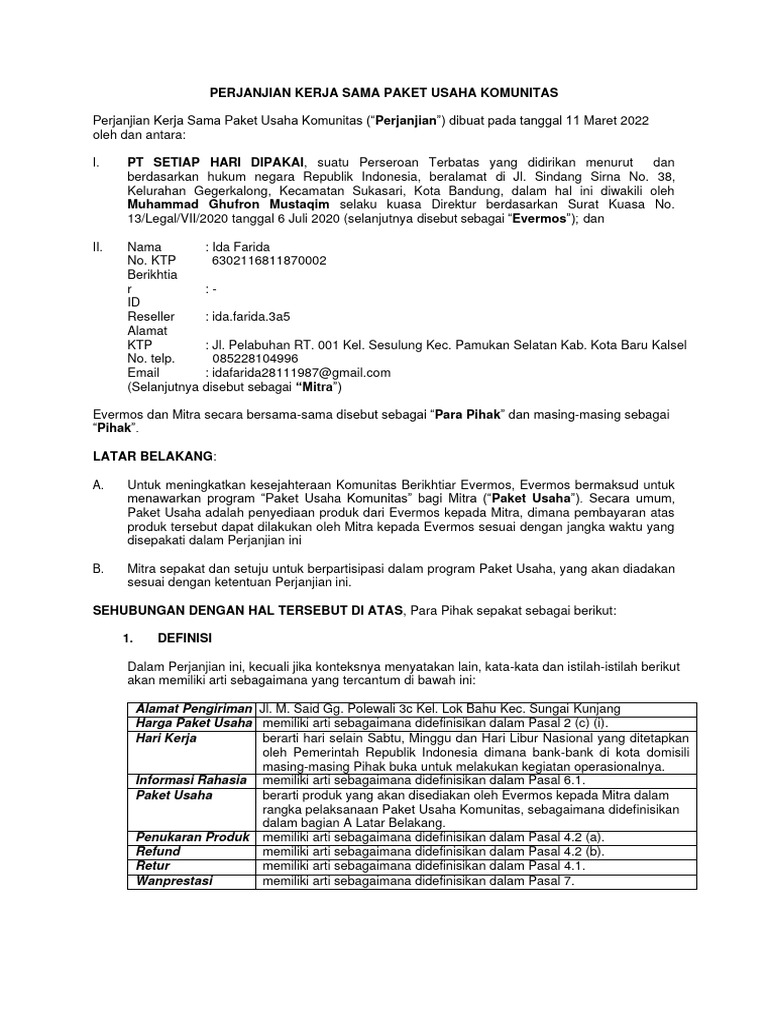 Template SPK (1) TTD | PDF