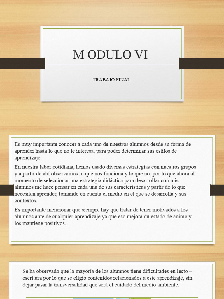 Modulo Vi Trabajo Final Individual | PDF | Aprendizaje | Ciencia cognitiva