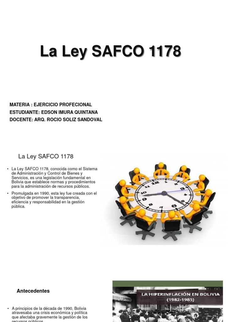 LEY SAFCO 1178 EDSON y Así. | PDF | Administración Pública ...