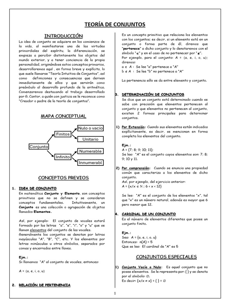 Introducción a la Teoría de Conjuntos | PDF | Conjunto (Matemáticas ...