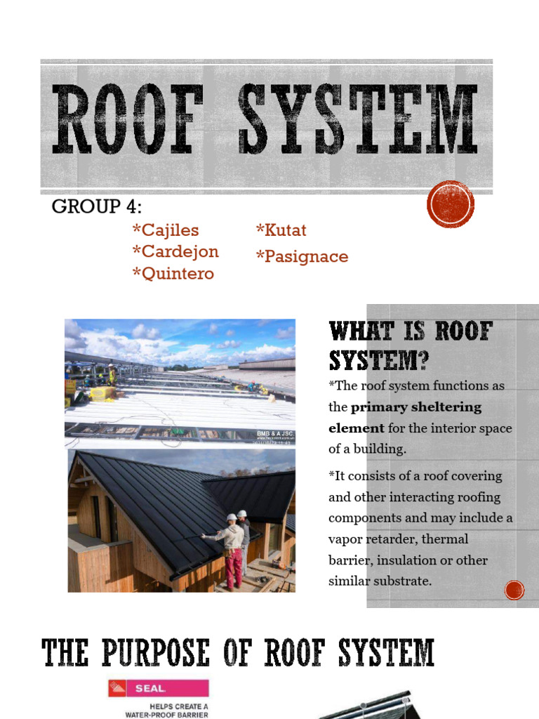 ROOF SYSTEM Group 4 Copy Compressed | PDF | Roof | Architectural Elements