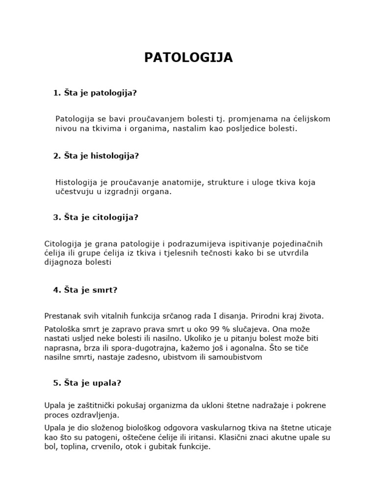 Patologija | PDF