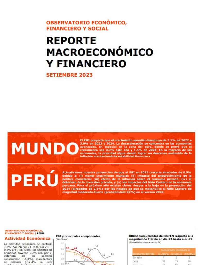 Informe Economico Set 2023 | PDF
