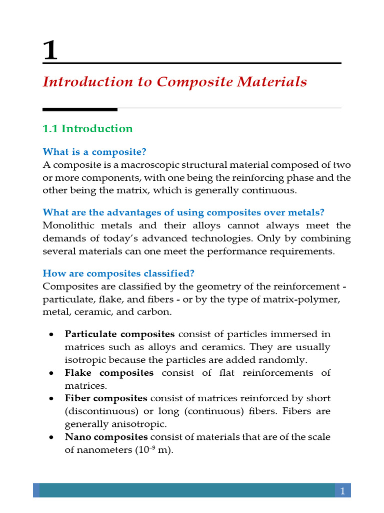 Report ch1 | PDF | Composite Material | Young's Modulus