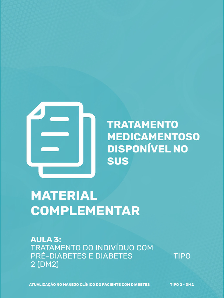 Material Complementar Tratamento Medicamentoso Disponivel No Sus Aula 3 Tratamento Do Individuo ...
