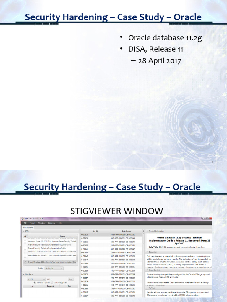 Oracle Security Hardening Guide | PDF | Computing | Databases