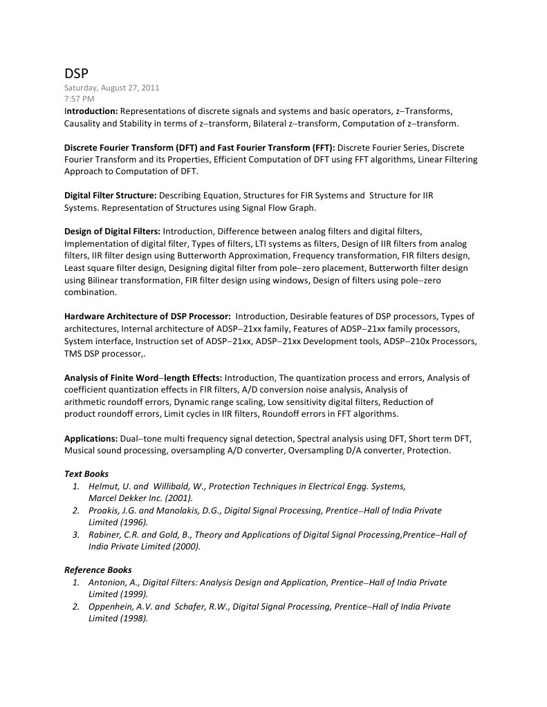 DSP | PDF