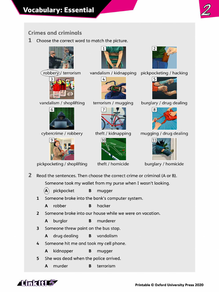 Link It 5 - Unit 2 - Vocabulary Essential | PDF